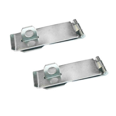 2 Hasp and Staple 4" Zinc for Padlocks