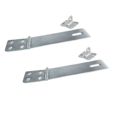 2 Hasp and Staple 6" Zinc Plated for Padlocks | DIY at B&Q