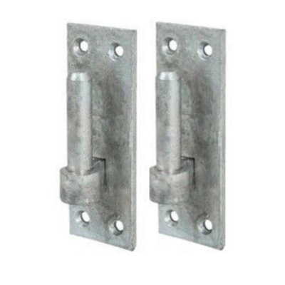2 Heavy Duty Gate Hooks for Band Gate Hinge Brackets 16mm Pin Galv ...
