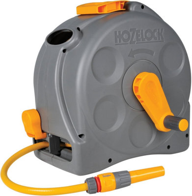 2 in 1 Compact Garden Hose Reel 25M Wall Mounted Portable Freestanding ...