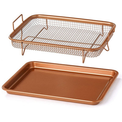 2-in-1 Copper Crisping Air Fry Tray - Cera Titanware Multifunctional ...