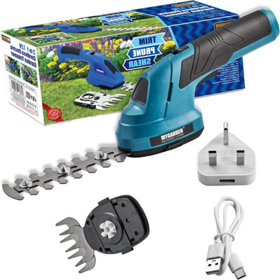 2 In 1 Cordless Electric Handheld Trimmer/Cutter 7.2V