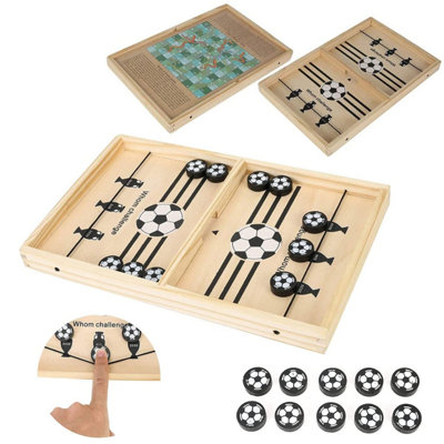 2 In 1 Double Sided Portable Board Games - Fast Sling Puck Game ...