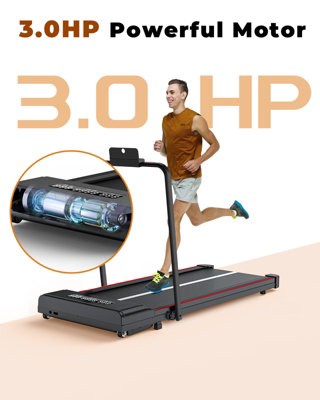 2-in-1 Electric Treadmill Under Desk Walking Pad with Bluetooth& Remote ...