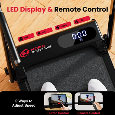 2 in 1 Folding Treadmill,5% Incline ,LED Display Remote Control