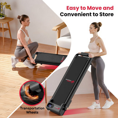 2 in 1 Folding Treadmill,5% Incline ,LED Display Remote Control