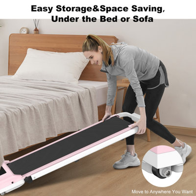 2 in 1 Folding Treadmill with Side Handrails Walking Running Machine ...