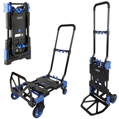 2-in-1 Hand Sack Truck Trolley, Folding Platform Cart Dolly, Heavy-Duty ...