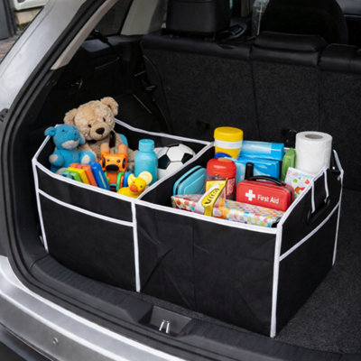 2 in 1 heavy duty collapsible car boot organiser foldable storage for ...