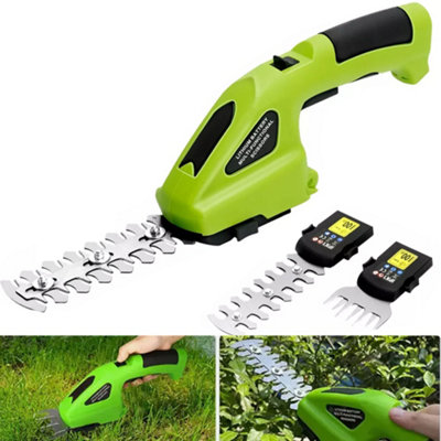 2 in 1 Hedge Trimmer Cordless Electric 7.2V Handheld Multi Tool Bush ...