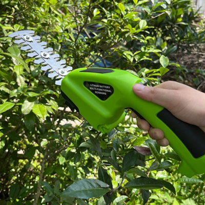 2 in 1 Hedge Trimmer Cordless Electric 7.2V Handheld Multi Tool Bush ...