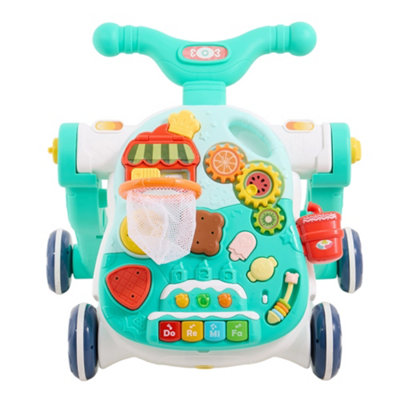 2 IN 1 Kid Toddler Green Walker and Activity Table