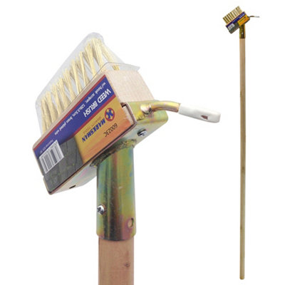 2 In 1 Patio Cleaning Wire Brush Block Paving Weed Scraper Rake Spike ...
