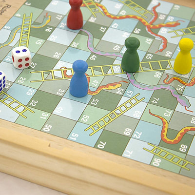 2-in-1 Portable Board Game Set, Fast Sling Puck Game & Snakes and ...