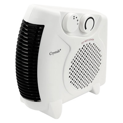 2 IN 1 PORTABLE FAN HEATER 2KW 2000W ELECTRIC HOT & WARM AIR, UPRIGHT ...