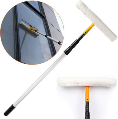 2 in 1 Telescopic Window Squeegee Cleaner with Extendable Handle ...