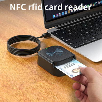 2-in-1 USB 2.0 Smart Card and NFC Reader for ID Access Control Systems