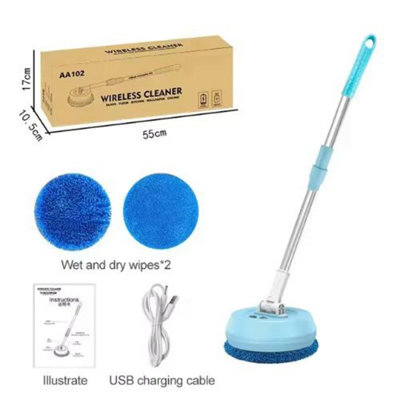 2 in 1 Wet & Dry Wireless Electric Spin Mop