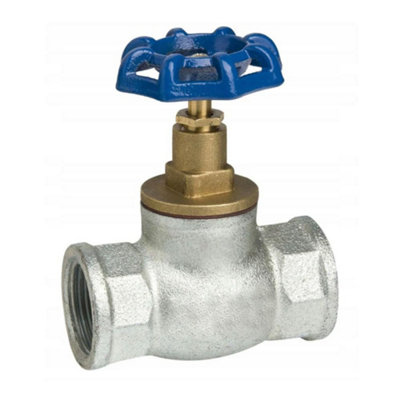 2" Inch BSP Inline Straight Run Cast Iron Screw Valve Water Flow ...