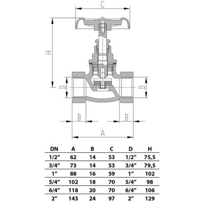 2" Inch BSP Inline Straight Run Cast Iron Screw Valve Water Flow Regulator