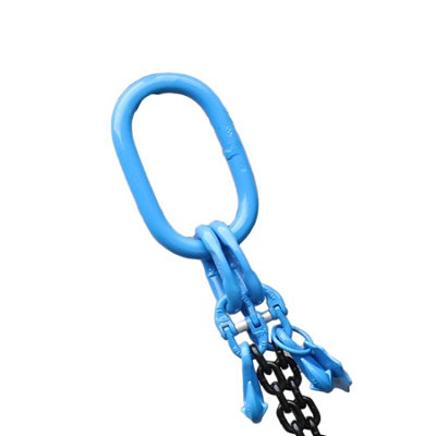 2 Leg Lifting Chain Sling with Clevis Grab Hook 1 Metre 8mm Chain WLL 2 ...