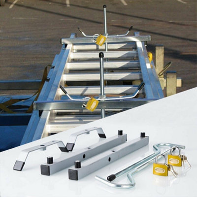 2 Locks Universal Heavy Duty Ladder Roof Rack Clamp Clamps Lockable ...