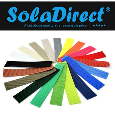 2 metres of 15 mm / 0.59 in Red (148) Heavy Duty Polypropylene Webbing ...