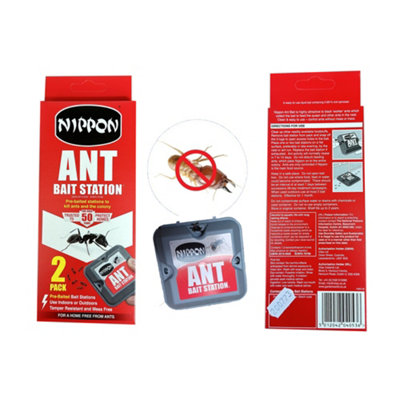 2 Nippon Ant Stop Killer Bait stations Destroys Ants & Nests Indoor Outdoor