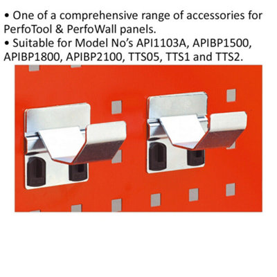 2 Pack 100mm Pipe Bracket Arms for Wall Panel Storage