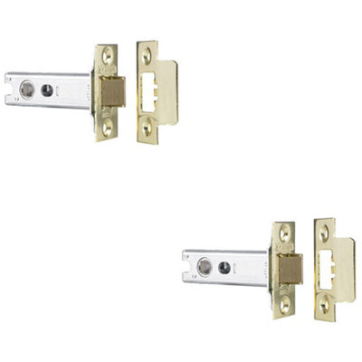 2 PACK - 128mm Heavy Sprung Tubular Door Latch Square Strike Plate ...