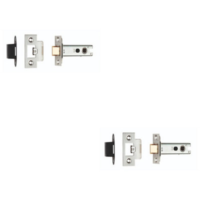 2 PACK - 128mm Heavy Sprung Tubular Door Latch Square Strike Plate ...