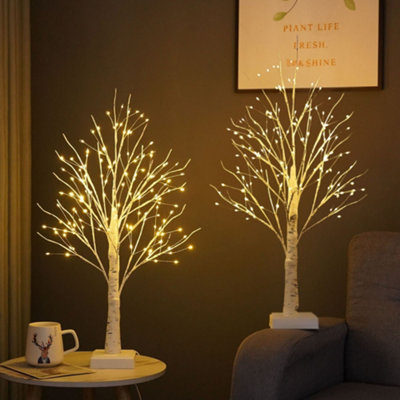 2 Pack 144 LED Warm Lights Birch Twig Tree with Light
