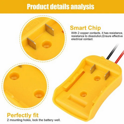 2 Pack 18V to 20V Battery Adapter Converter for Cordless Tools