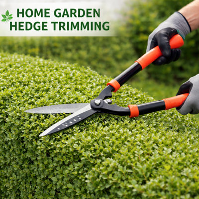 2 Pack 21 inch hedge shears with 10 inch carbon steel blades heavy duty ...