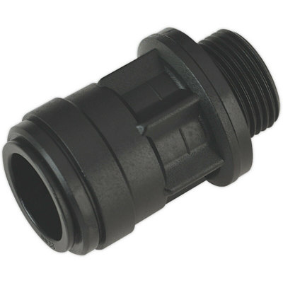 2 PACK - 22mm x 3/4" BSP Black Straight Adapter - Air Ring Main Pipe ...