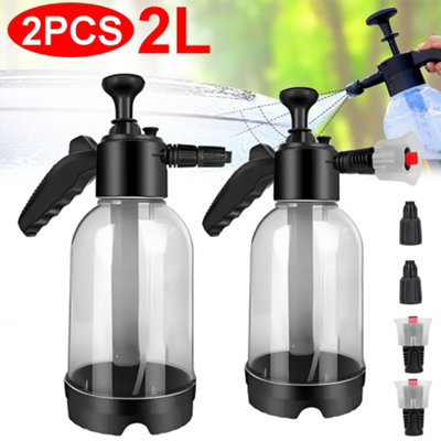 2 Pack 2L Hand Pump Foam Sprayer for Car Wash & Detailing - Clear Spray ...