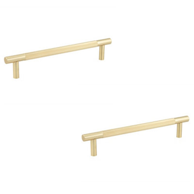 2 PACK 300mm Satin Brass Pull Handle for Doors - Door Handle