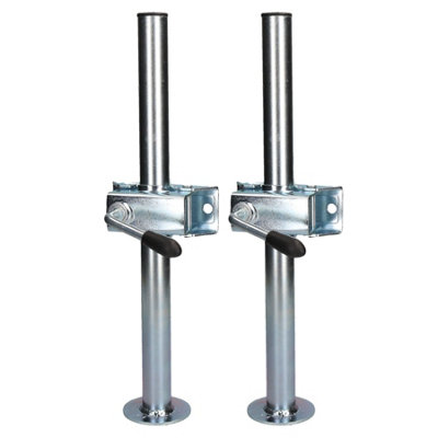 2 PACK 34mm Prop Drop Stand 460mm Long for Trailer Jockey Leg & Clamp
