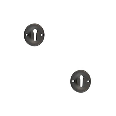 2 PACK 40mm Dark Bronze Standard Keyway Escutcheon for Luxury Homes ...