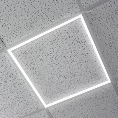 2 pack 600 x 600 40w LED Edge Lit Border Recessed Ceiling Light 6500k ...