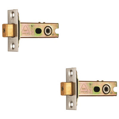 2 PACK - 64mm Tubular Deadbolt Lock & 5mm Follower - Bright Stainless ...