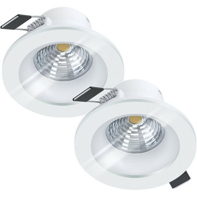 2 Pack 6W LED White Recessed Wall and Ceiling Flush Downlights