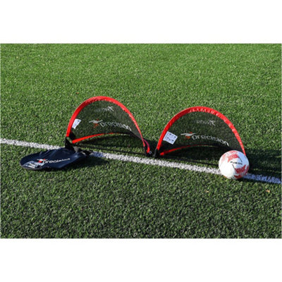 2 PACK - 80 x 45cm Pop Up Football Training Goal / Net - Portable Side ...