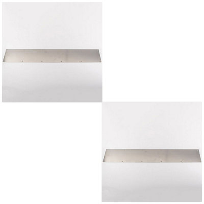 2 PACK - 830mm x 150mm Plain Door Kickplate - Satin Stainless Steel ...