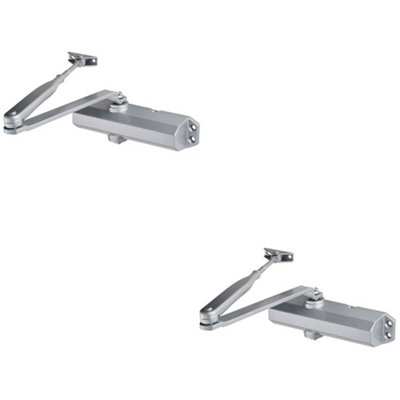2 PACK Adjustable Power Overhead Door Closer 180 Degree 80kg Doors ...