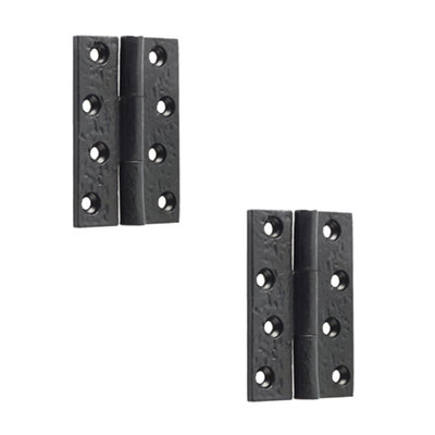 2 PACK Antique Black Butt Hinge 76x50mm - Perfect for Vintage Doors ...