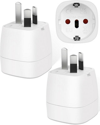 2-Pack Australia Plug Adapter, FR 2-Pin to AU 3-Pin for New Zealand ...