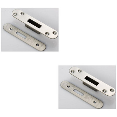 2 PACK - BS8621 Cylinder Deadlock Forend Strike & Fixing Pack Set ...