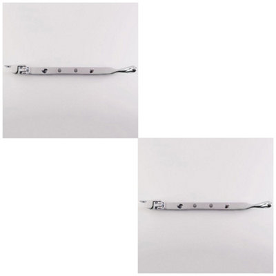 2 PACK - Bulb Ended Casement Window Stay 253 x 16mm Polished Chrome ...