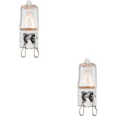 2 PACK Clear Glass 28W G9 clear Capule Light Bulb - Dimmable Warm White ...